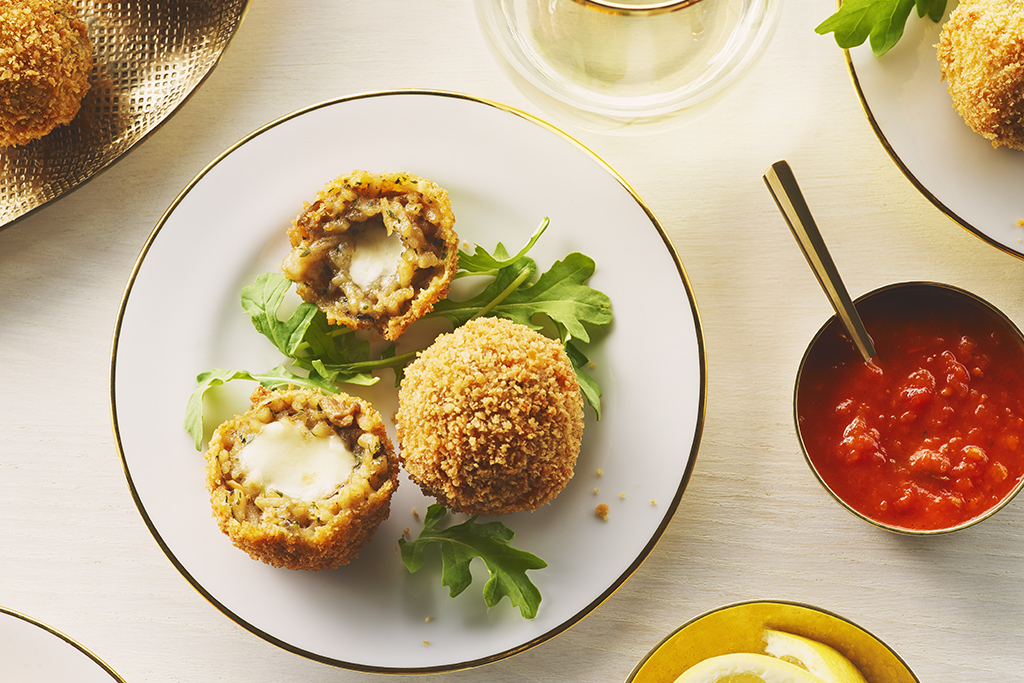 Cheesy Mushroom Arancini Recipe | Cook With Campbells Canada Cheesy Mushroom Arancini Recipe | Cook With Campbells Canada